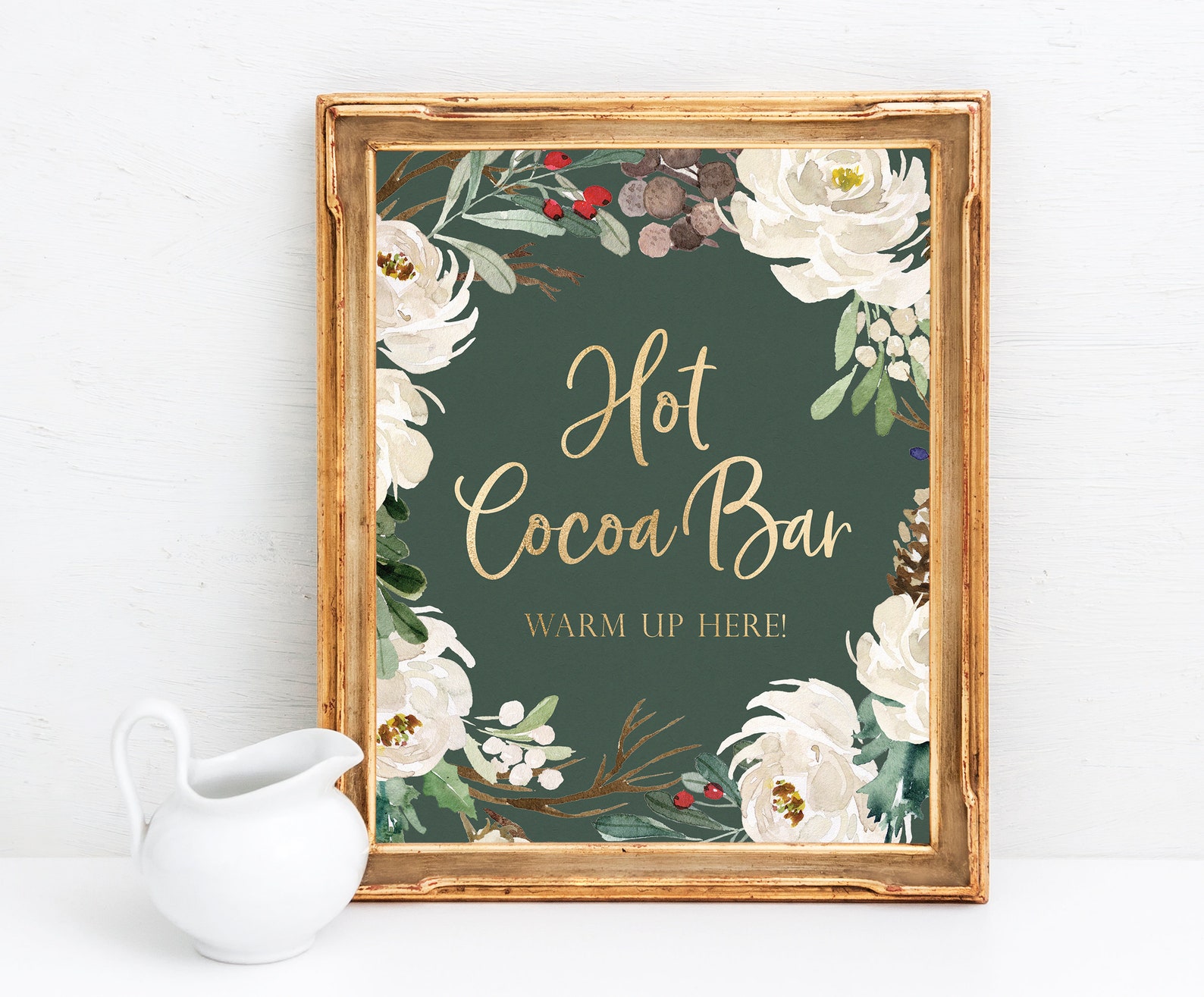 Christmas Party Hot Cocoa Bar Sign Winter Hot Cocoa Bar - Etsy