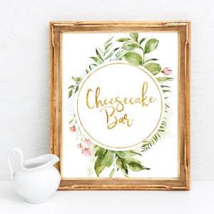 Wedding Cheesecake Bar Sign - Wedding Reception Cheesecake Bar ...