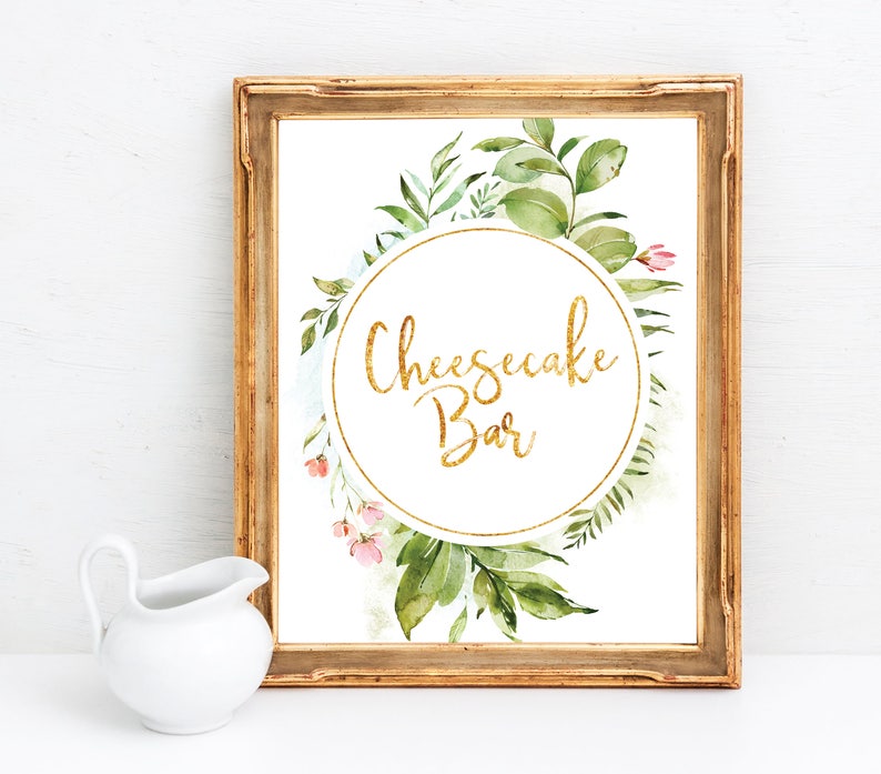 Wedding Cheesecake Bar Sign - Wedding Reception Cheesecake Bar ...