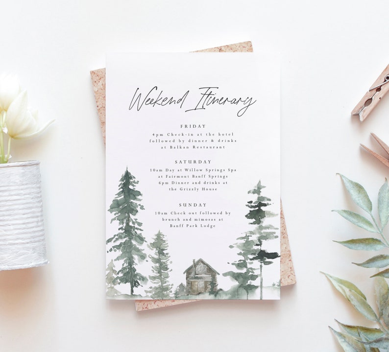 Banff Bachelorette Party Invitation Mountain Bachelorette | Etsy