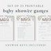 Cat Themed Baby Shower Game Bundle - Set of 25 Printable Games ...