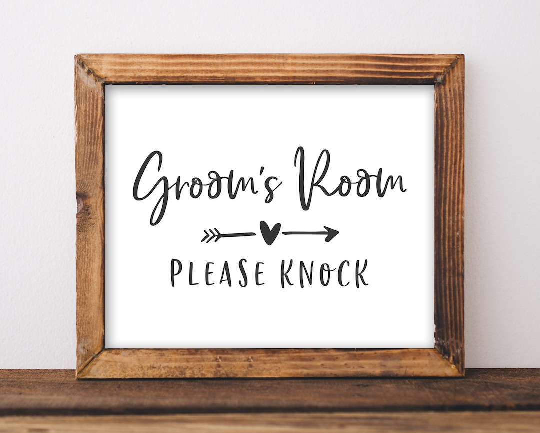 Groom's Room Sign - Groom's Room Decor - Wedding Day Door Sign - Bridal ...