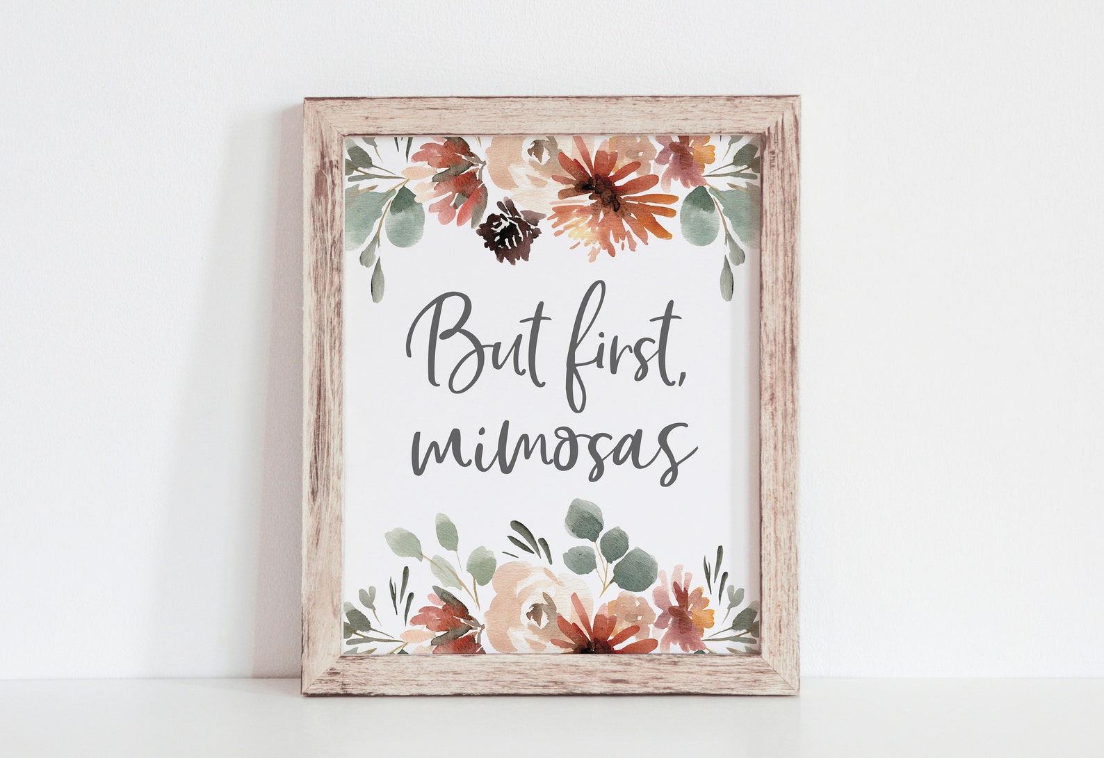 But First, Mimosas Sign - Bohemian Bridal Shower Mimosa Bar Printable ...