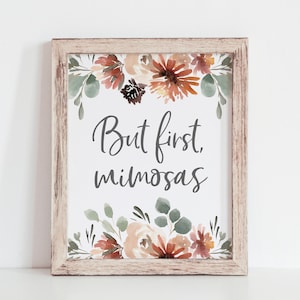 But First, Mimosas Sign - Bohemian Bridal Shower Mimosa Bar Printable ...