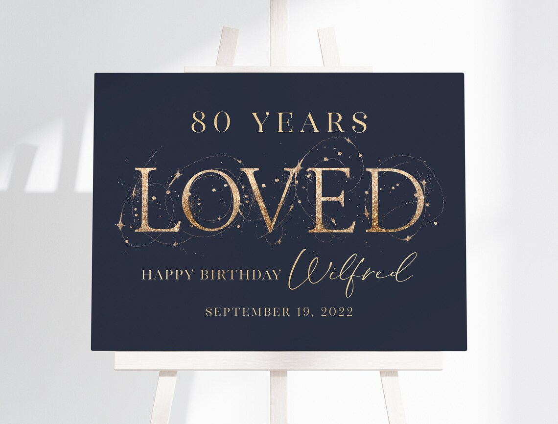 80th Birthday Party Welcome Sign - 80th Birthday Poster Printable - 80 ...