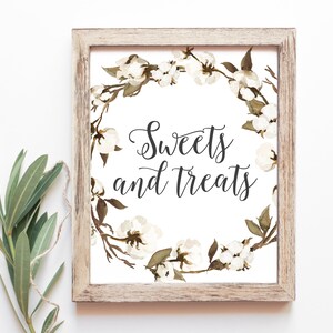 Sweets and Treats Sign - Sweets Table Sign - Fall Party Decor - Rustic ...