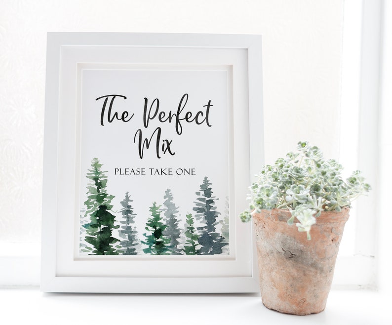 The Perfect Mix Favor Sign - Wedding Sign - Hot Cocoa Mix Favor ...