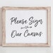 Please Sign Our Canvas - Wedding Canvas Guest Book Sign - Guest Canvas ...