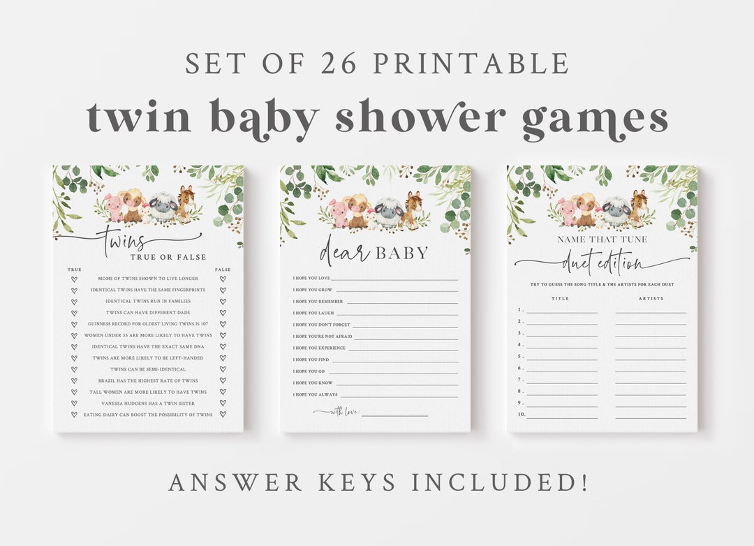 Twin Baby Shower Games
