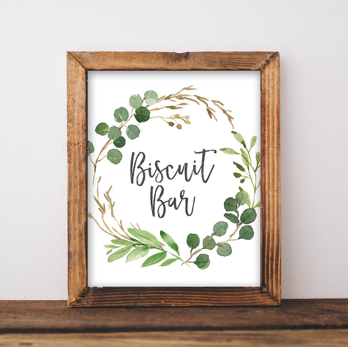 Biscuit Bar Sign Baby Shower Food Sign Greenery Baby | Etsy