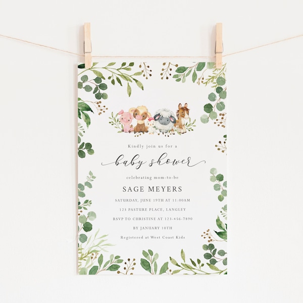 Farm Baby Shower - Etsy