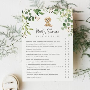 Dog Baby Shower Game Bundle - Set of 12 Printable Games - Puppy Themed ...