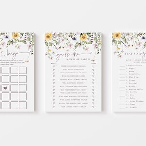 Wildflower Baby Shower Game Bundle - 26 Printable Games & Activities ...