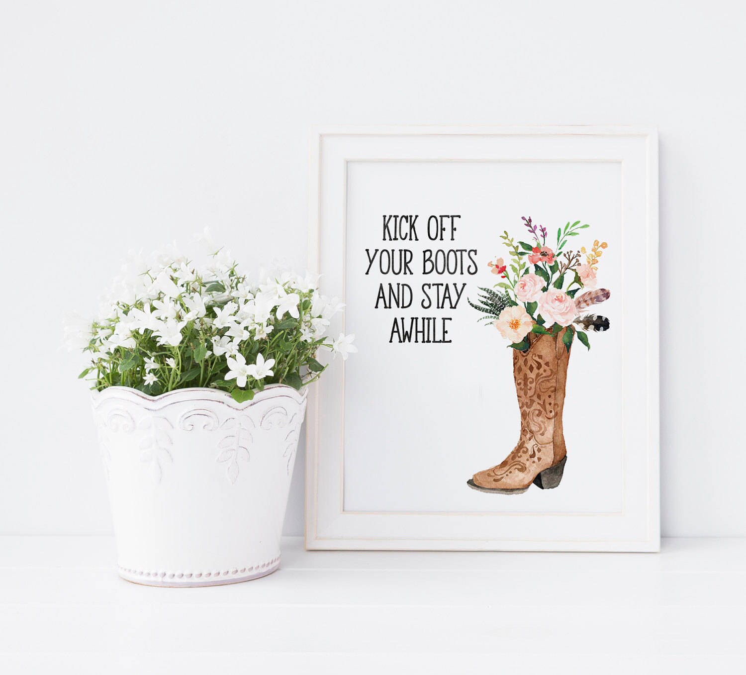 Kick off Your Boots and Stay Awhile - Please Remove Your Shoes Sign ...