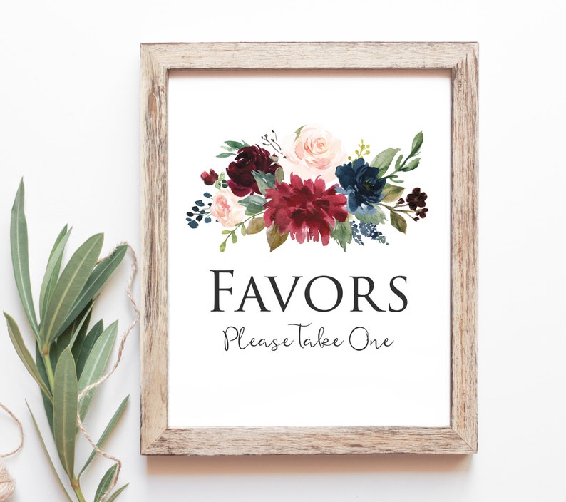 Wedding Favors Sign Favors Please Take One Printable Sign - Etsy