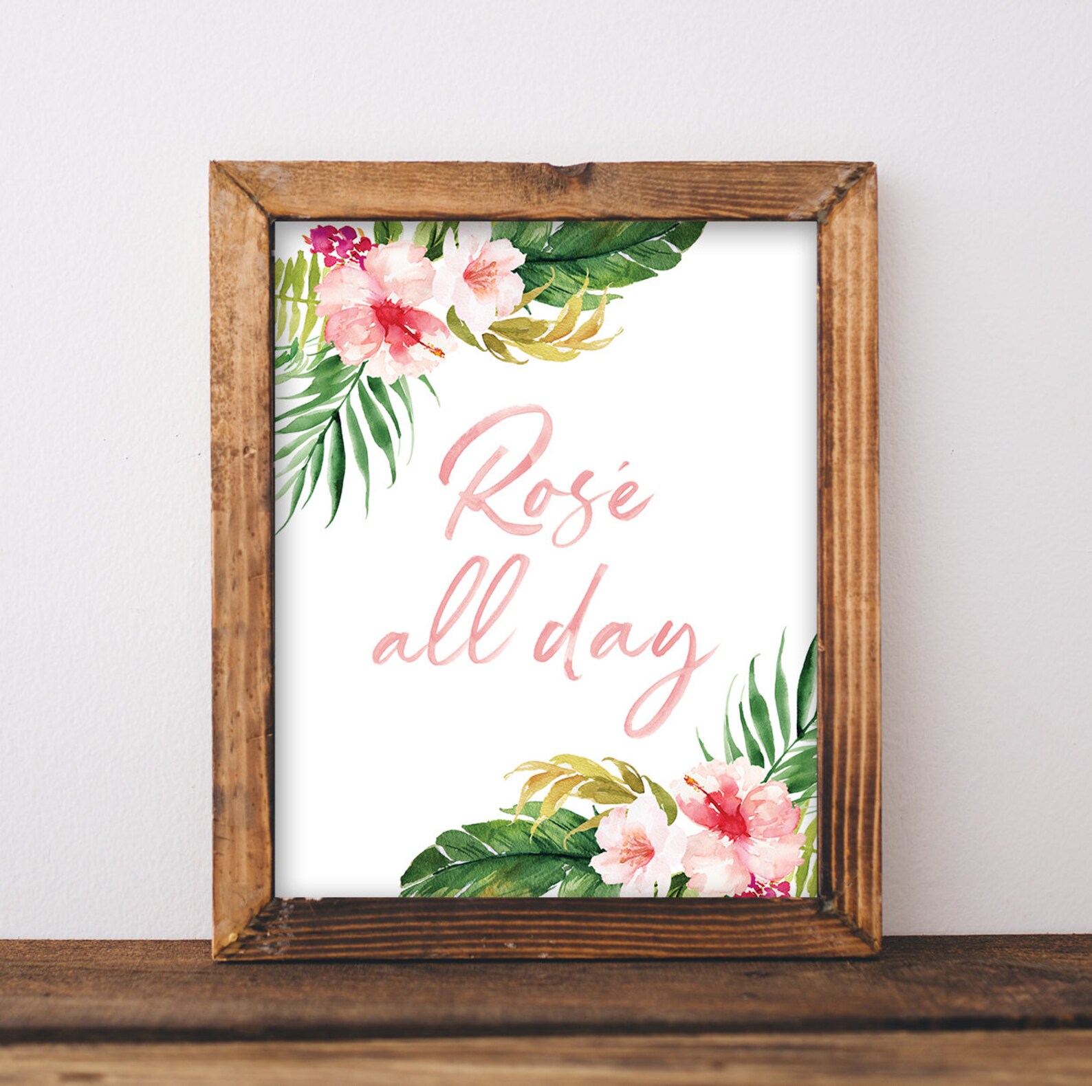 Rose All Day Party Sign Rose All Day Party Decor Bridal - Etsy