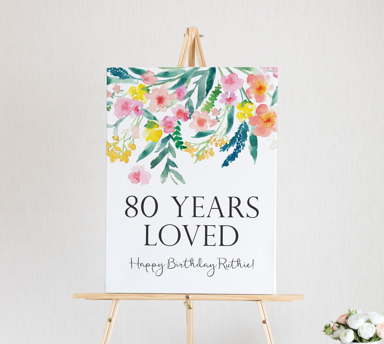 80th Birthday Sign 80 Years Loved Sign Custom Birthday - Etsy