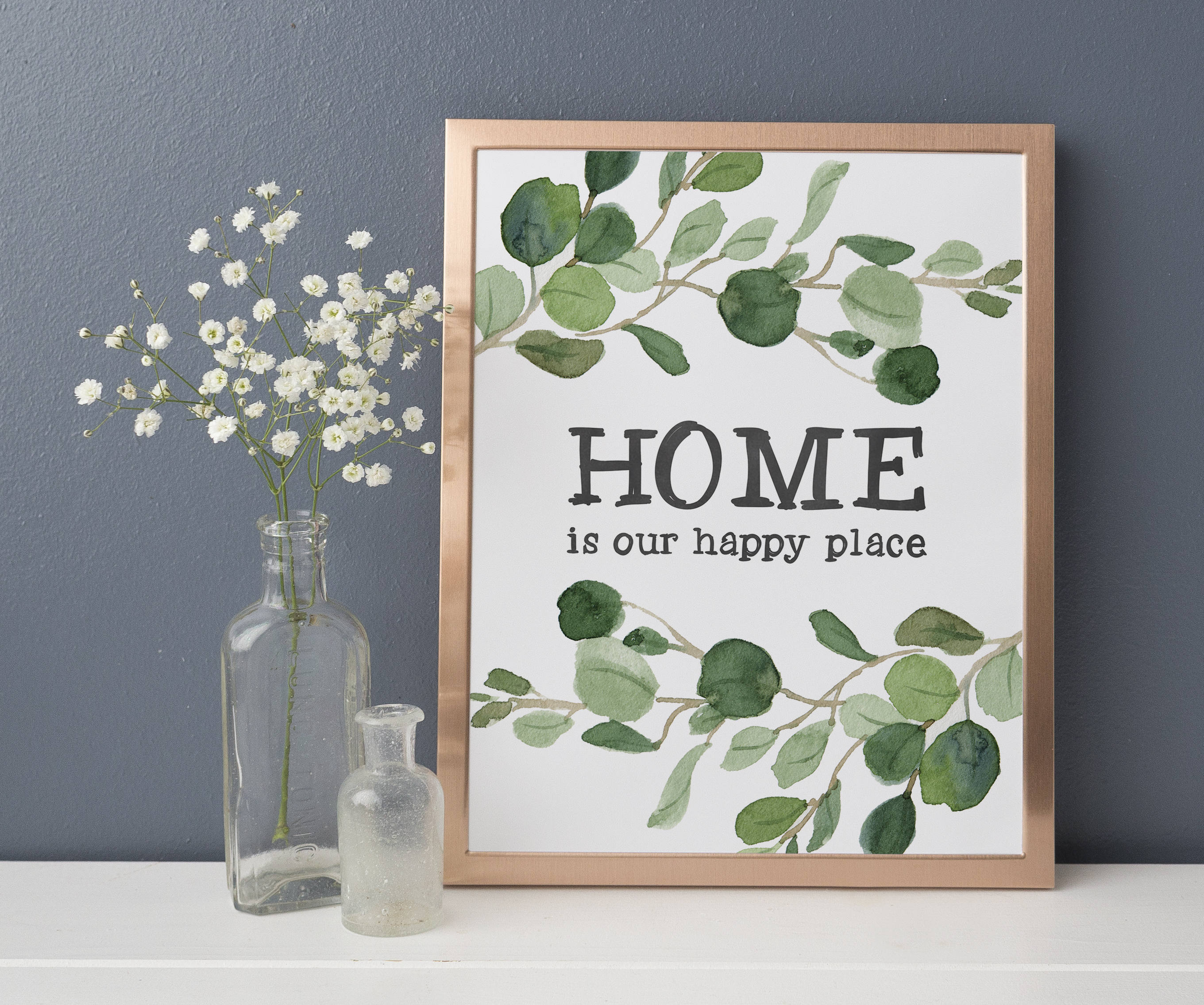 Home is Our Happy Place - Rustic Home Decor - Art Printable - Rustic ...