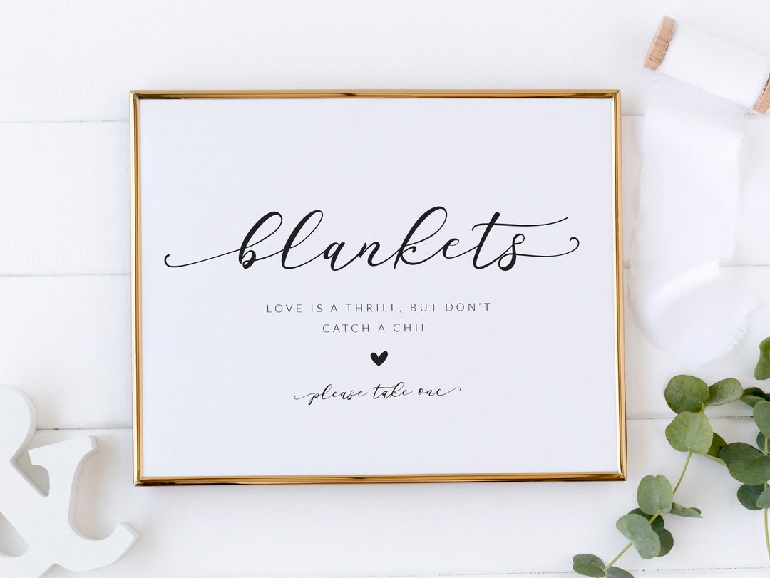 Wedding Blankets Sign - Outdoor Wedding Ceremony Signage - Wedding ...