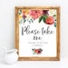 Please Take One Sign - Thank You for Coming Printable - Favor Sign Fall ...