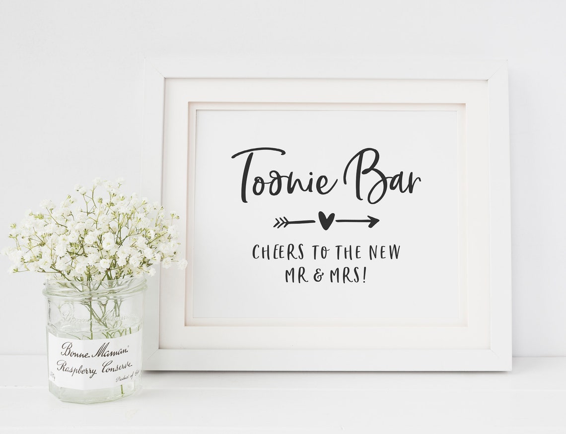 Toonie Bar Wedding Sign Toonie Bar Printable for Wedding | Etsy