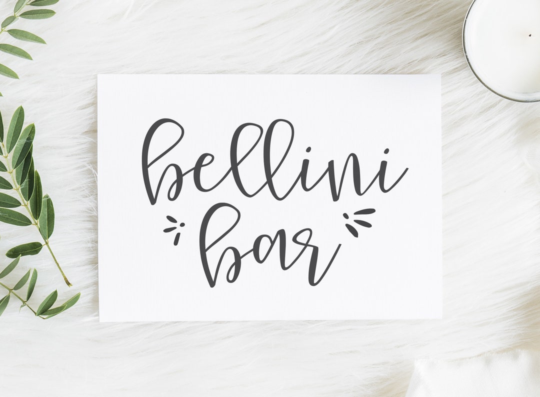 Bellini Bar Sign - Bachelorette Bar Sign - Bridal Shower Bellini Bar ...
