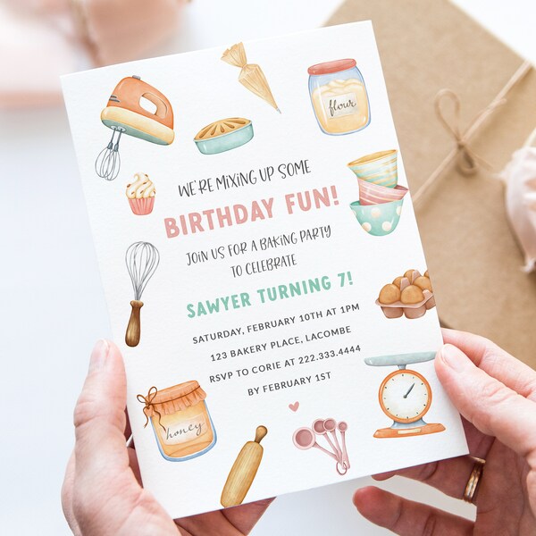 Cooking Party for Kids Invitation - Etsy