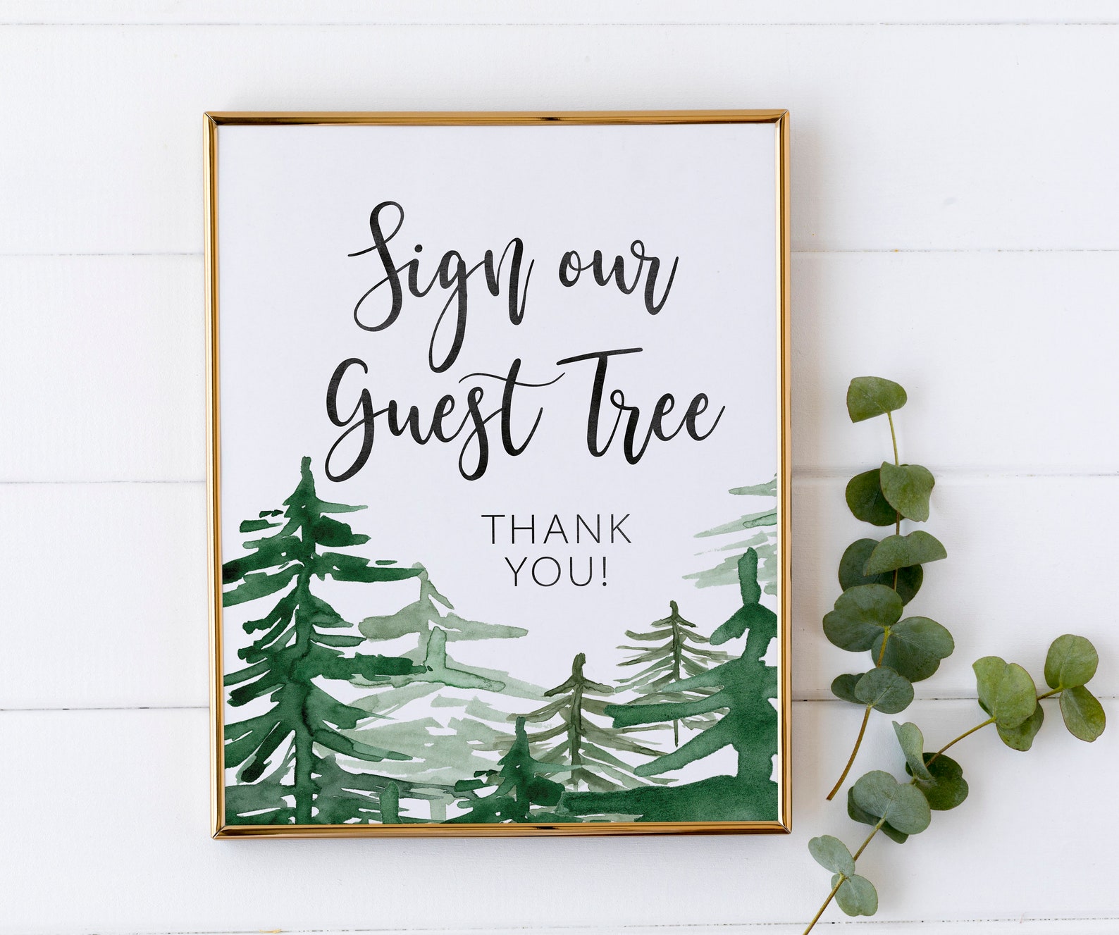 Sign Our Guest Tree Sign Signature Tree Guest Book Printable | Etsy
