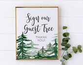 Sign Our Guest Tree Sign Signature Tree Guest Book Printable - Etsy