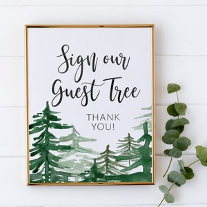 Sign Our Guest Tree Sign - Signature Tree Guest Book Printable ...