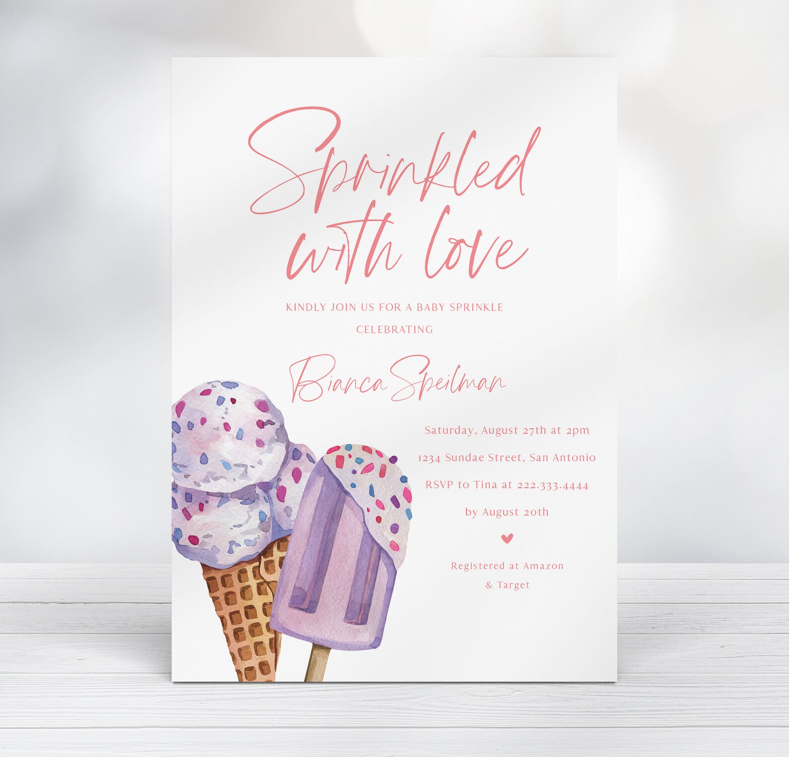 Sprinkled With Love Invitation Printable Baby Sprinkle - Etsy
