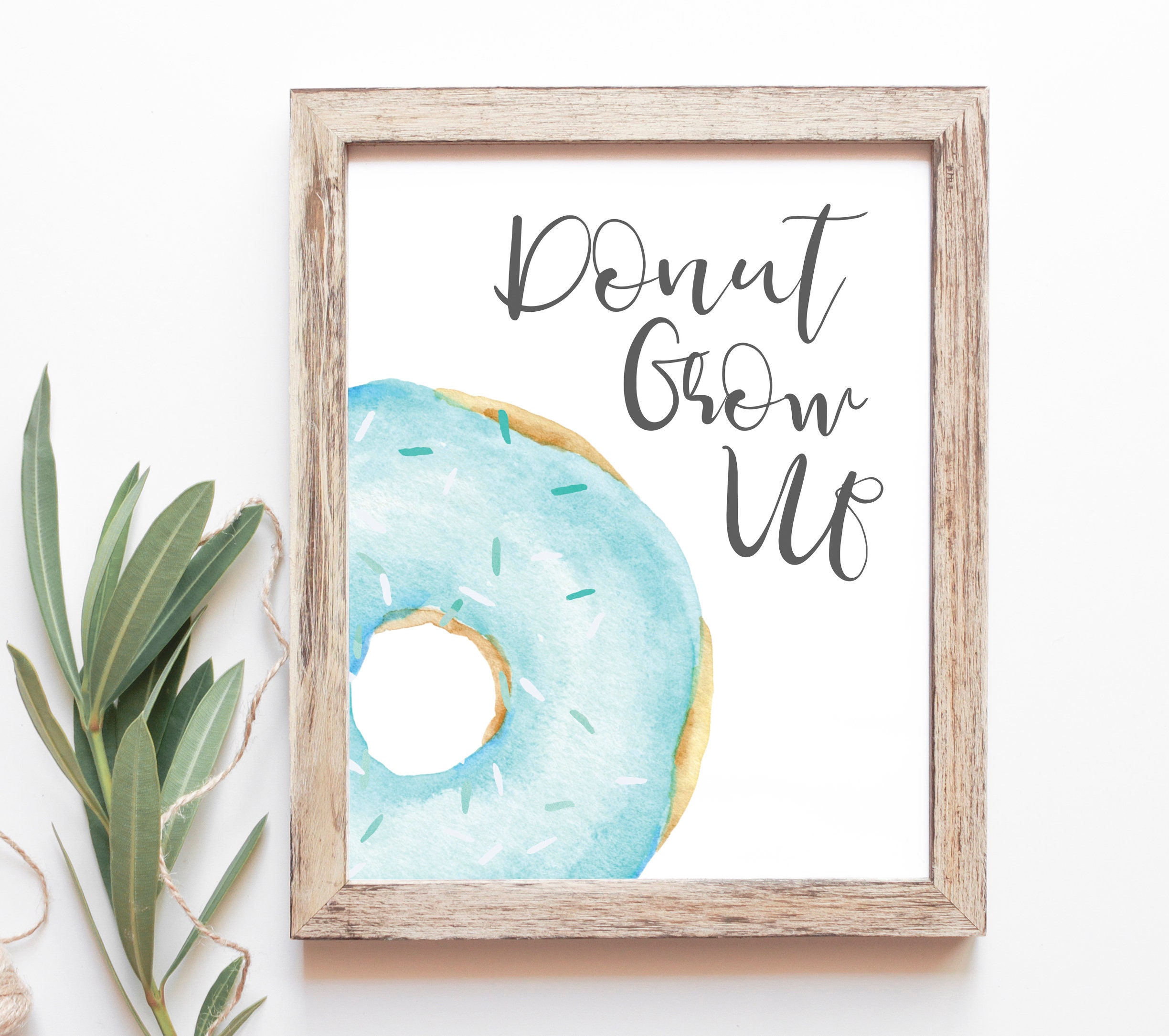Donut Grow up Sign Donut Grow up Party Donut Birthday | Etsy