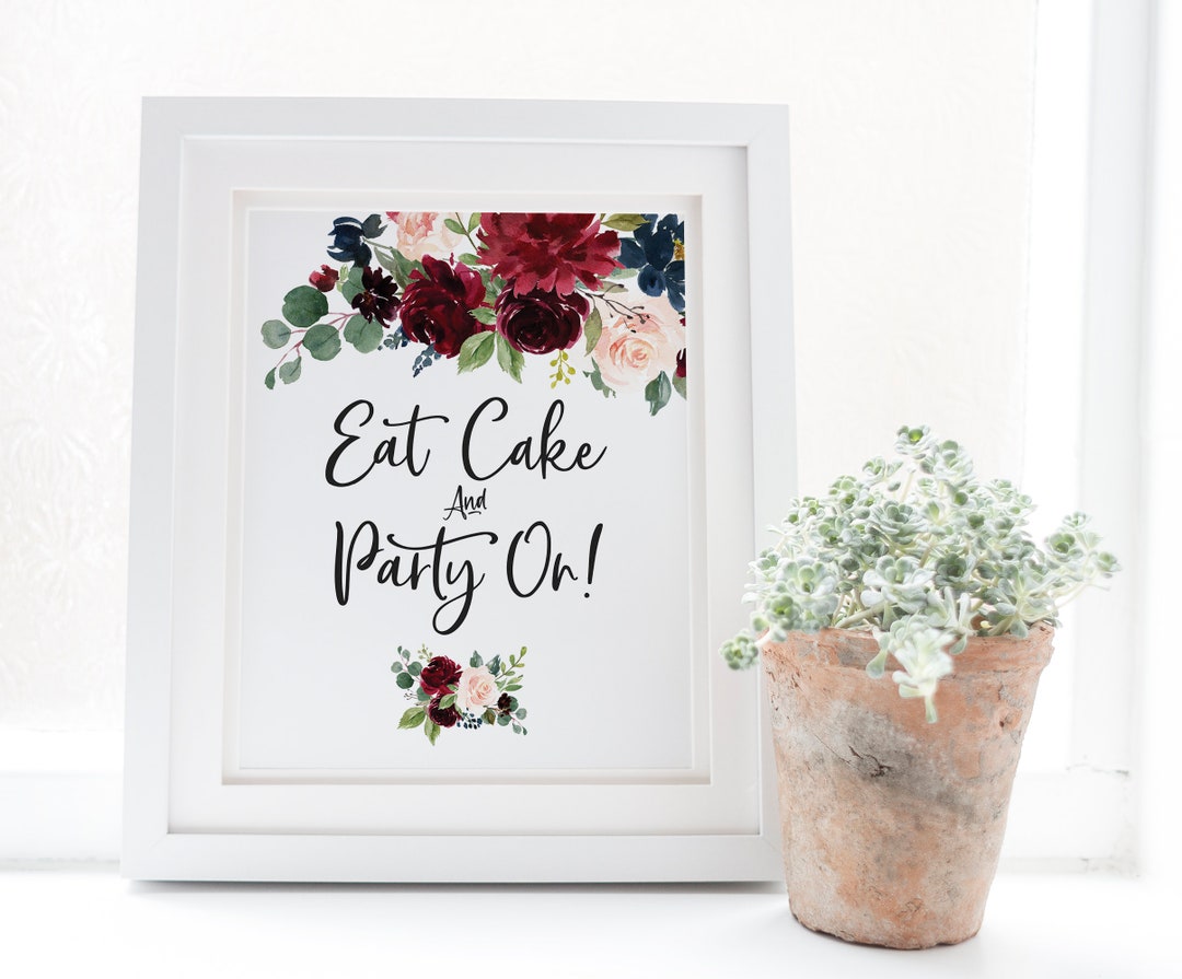 Cake Table Sign - Wedding Cake Sign - Wedding Cake Decorations ...