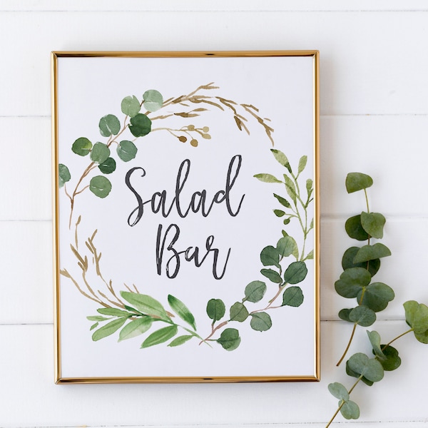 Salad Bar Sign - Etsy