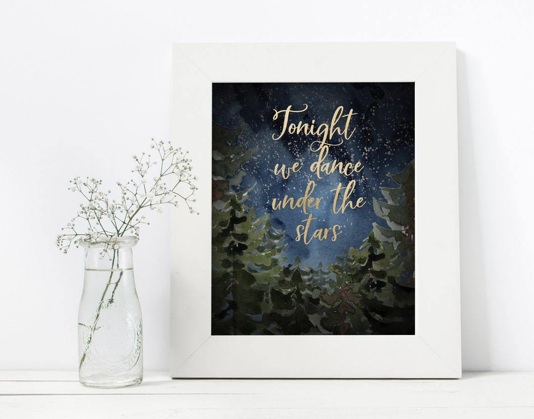 Tonight We Dance Under the Stars Sign - Starry Night Wedding Sign ...