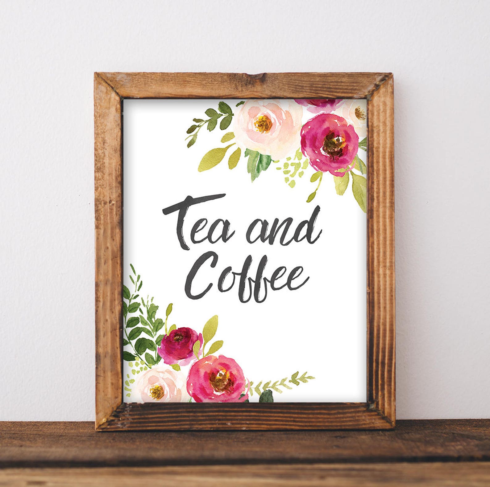 Tea and Coffee Sign Coffee and Tea Sign Coffee Bar Sign | Etsy