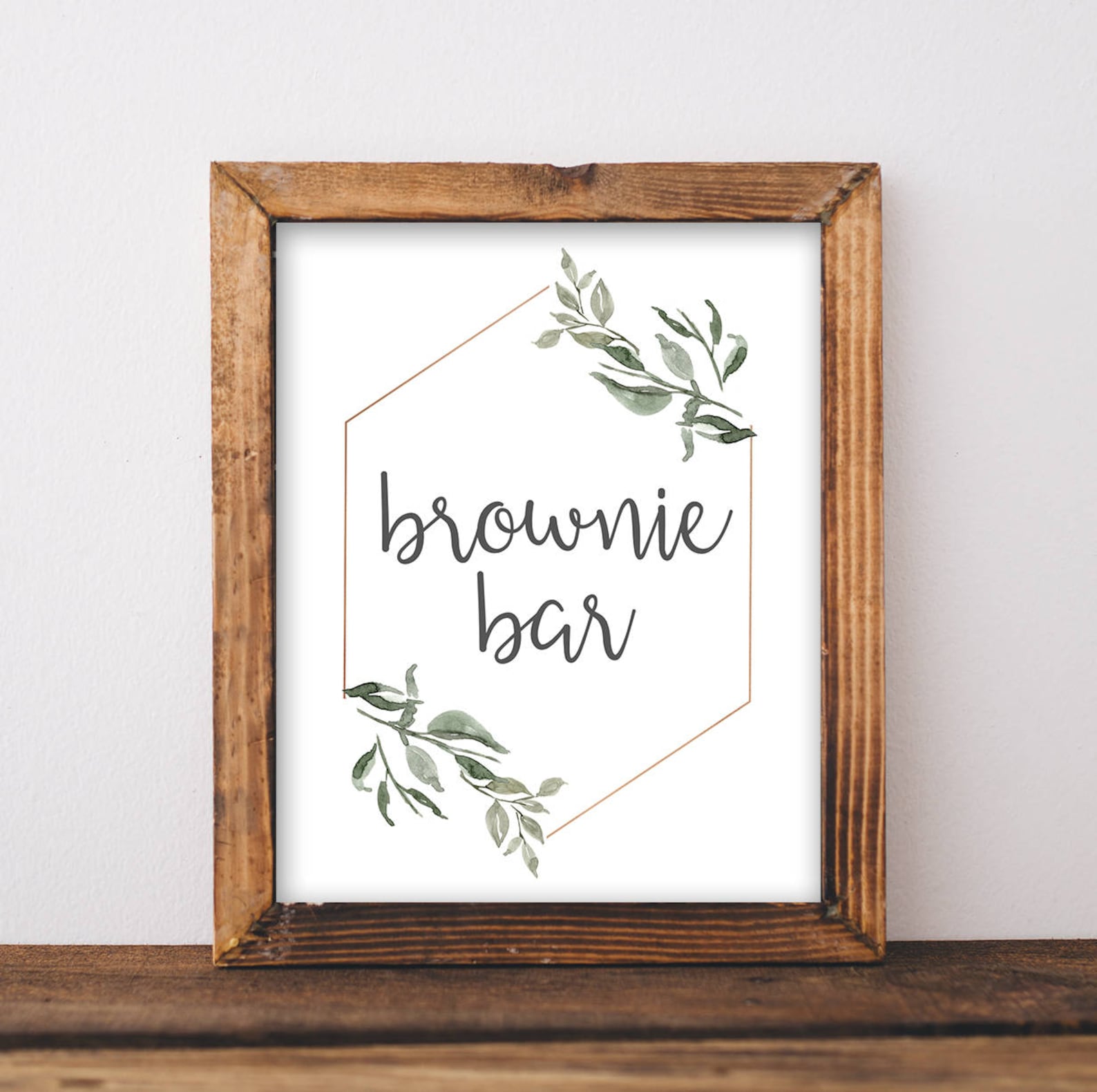 Brownie Bar Wedding Sign - Brownie Station Sign Wedding - Geometric ...