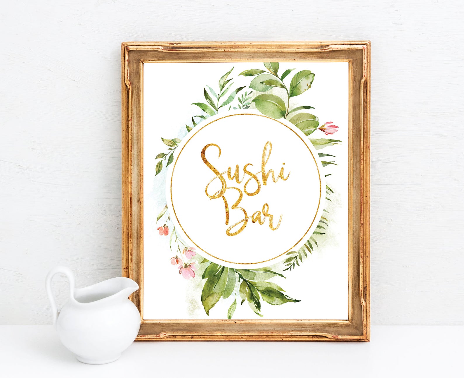 Sushi Bar Wedding Sign - Sushi Bar Party Printable - Sushi Buffet Sign ...