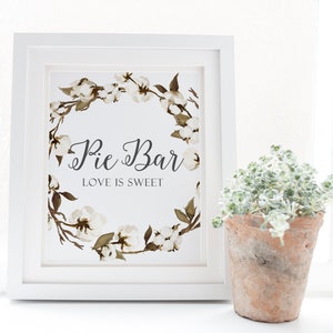 Pie Bar Sign - Pie Bar Printable - Wedding Pie Bar - Love is Sweet ...