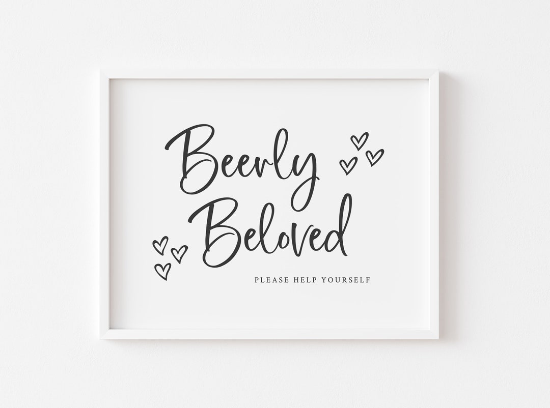 Beerly Beloved Sign - Wedding Beer Sign - Beer Station Signage ...