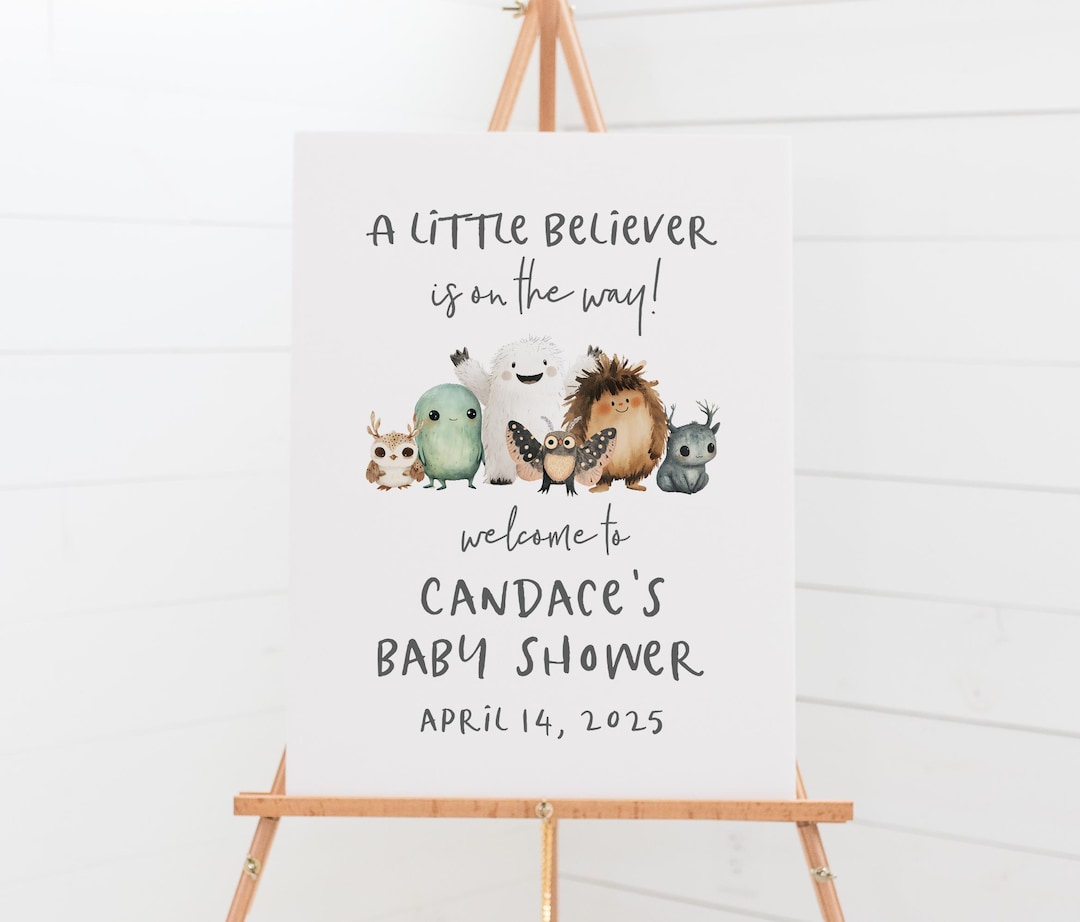 Cryptid Baby Shower Welcome | A Little Believer is on the Way ...