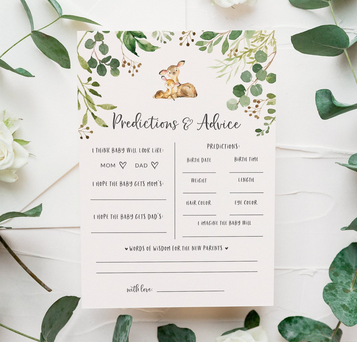 Set of 12 Printable Baby Shower Games - Deer Baby Shower Activities ...