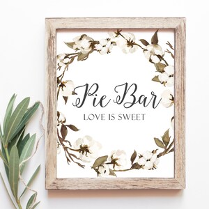 Pie Bar Sign - Pie Bar Printable - Wedding Pie Bar - Love is Sweet ...