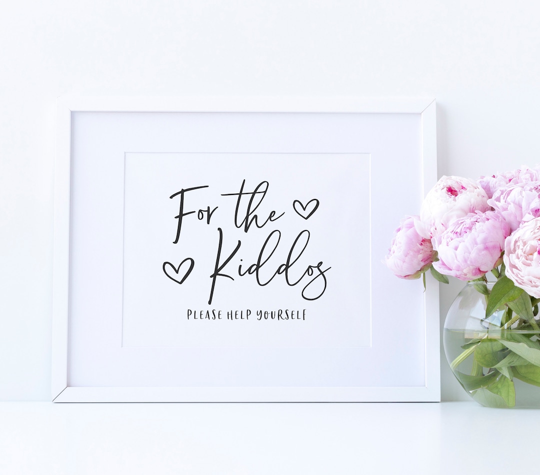For the Kiddos Sign - Kids Wedding Activities Table Sign - Wedding Kids ...