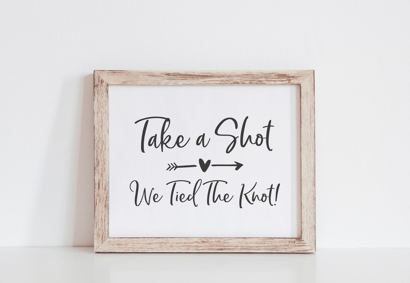 Take a Shot We Tied the Knot Printable Sign Wedding Shots Sign Take a ...