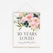30 Years Loved Sign 30th Birthday Decorations Custom Birthday Printable ...