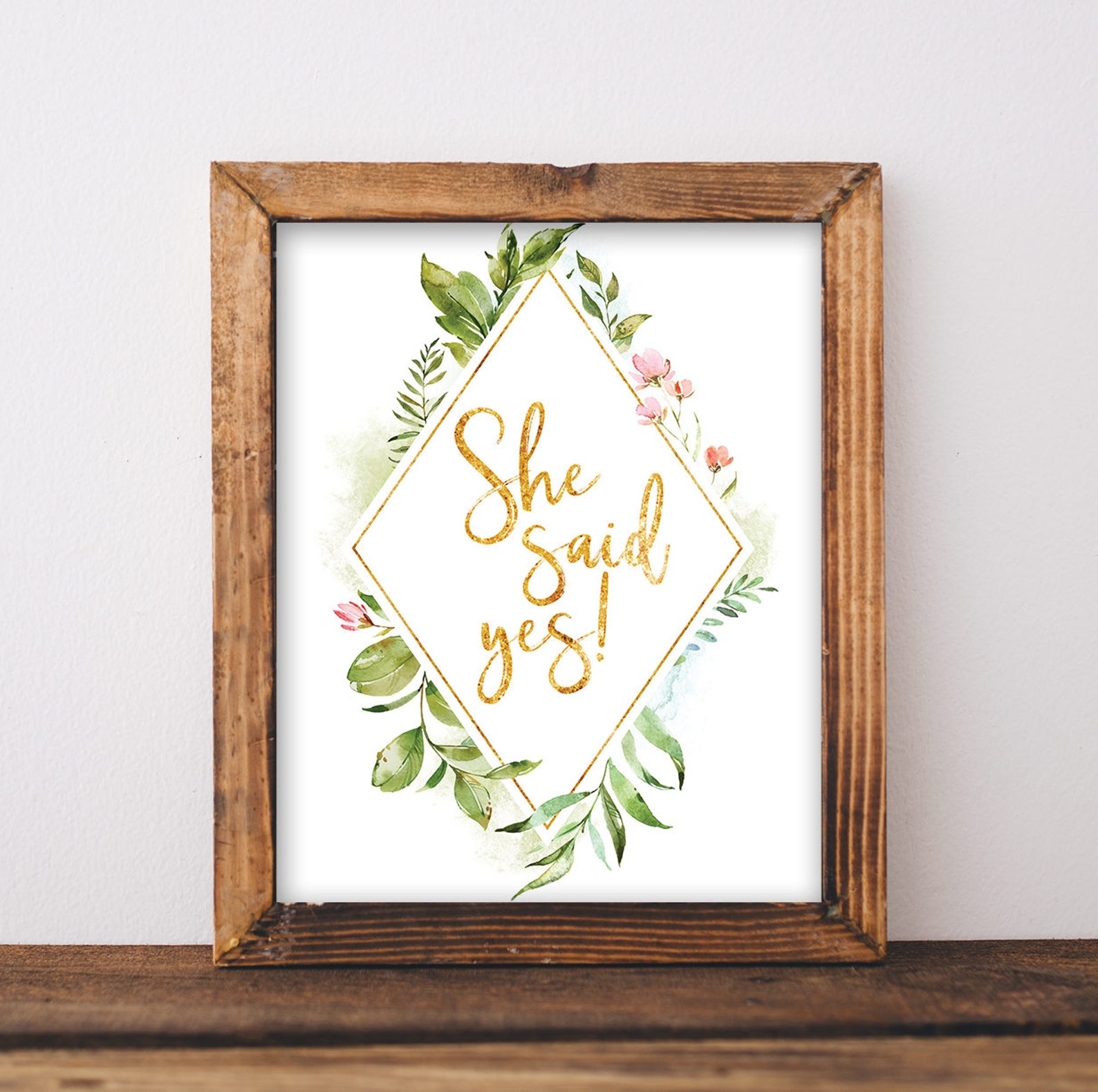 She Said Yes Sign She Said Yes Party Decor Brunch and - Etsy