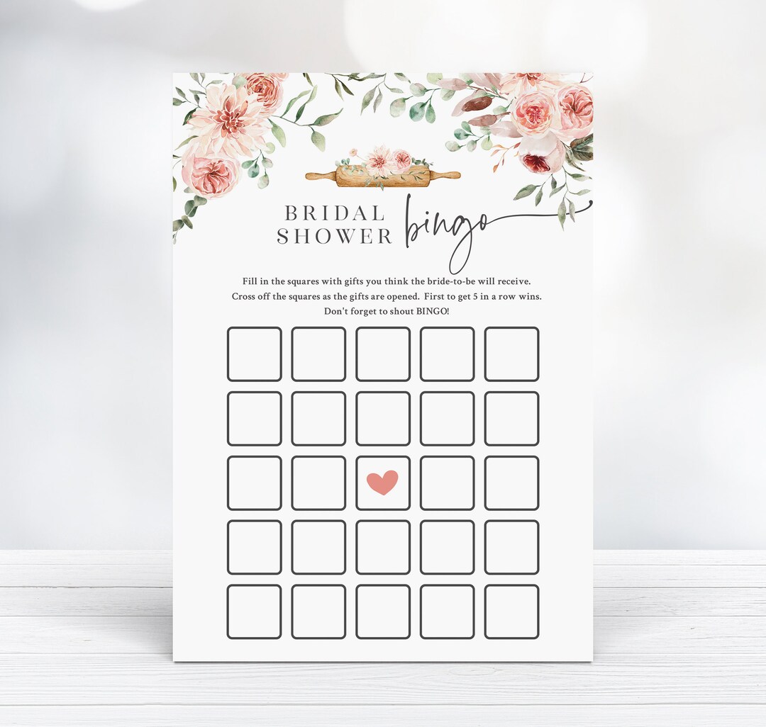 Bridal Shower Bingo - Printable Gift Bingo Card - All You Knead is Love ...