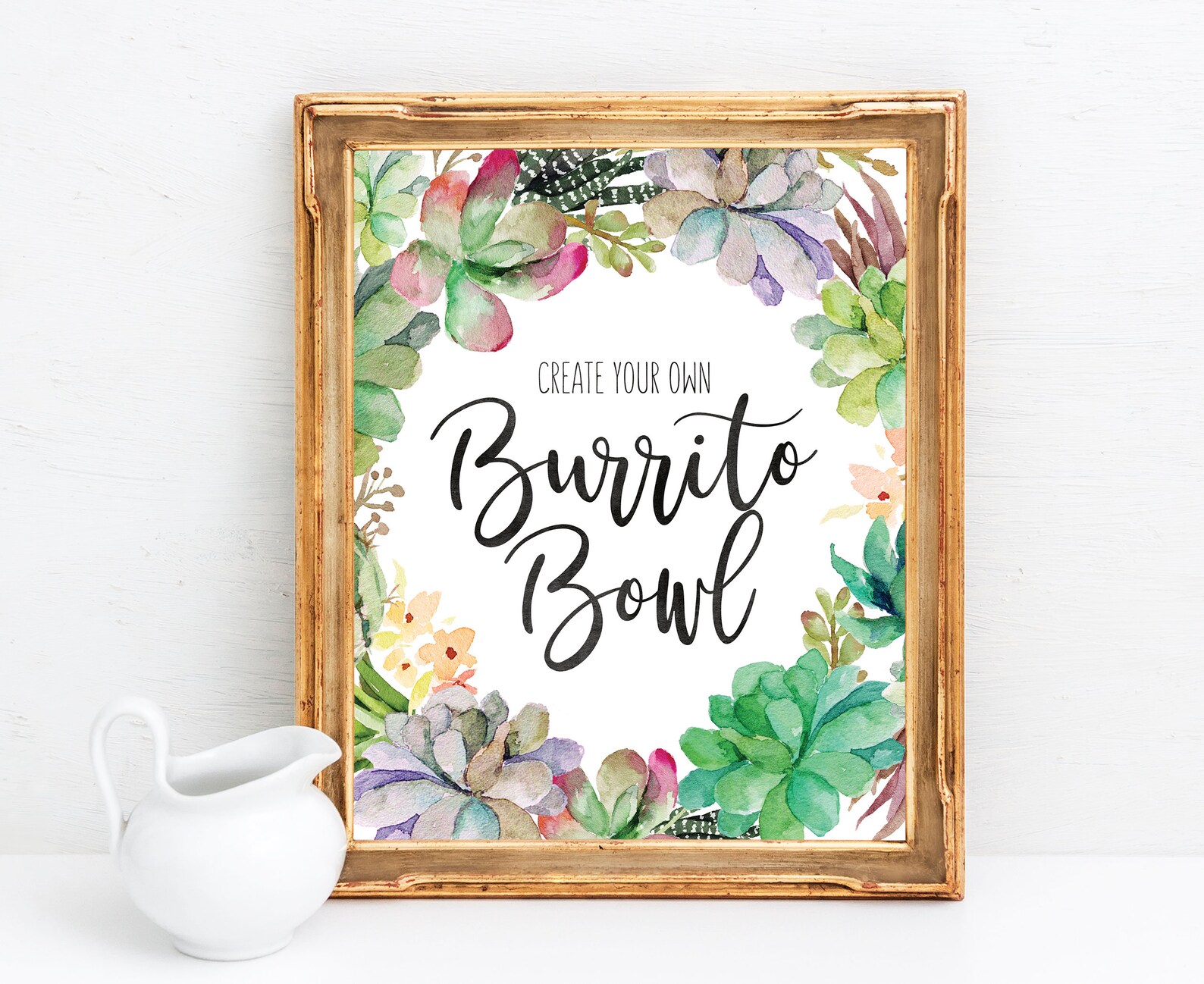 Fiesta Party Decor Burrito Bowl Bar Sign Make Your Own | Etsy