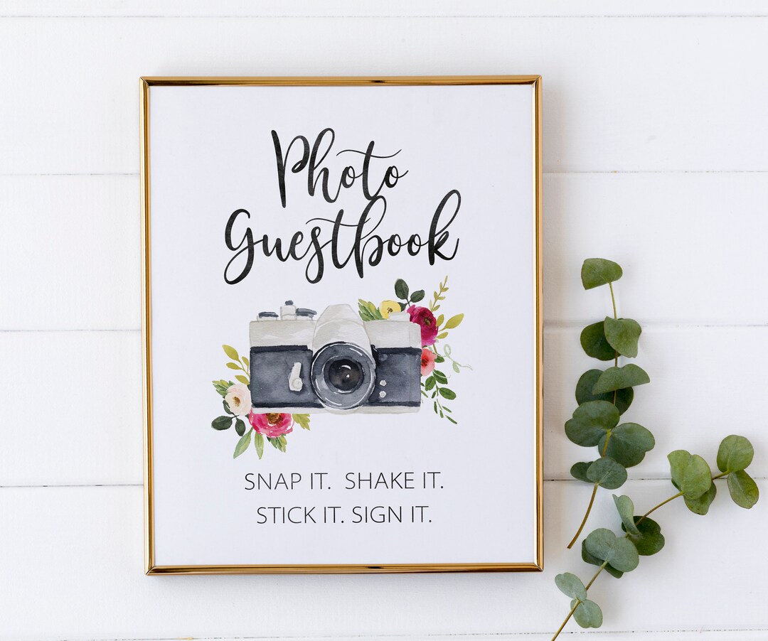 Photo Guestbook Sign - Photo Booth Guest Book Sign - Picture Guest Book ...